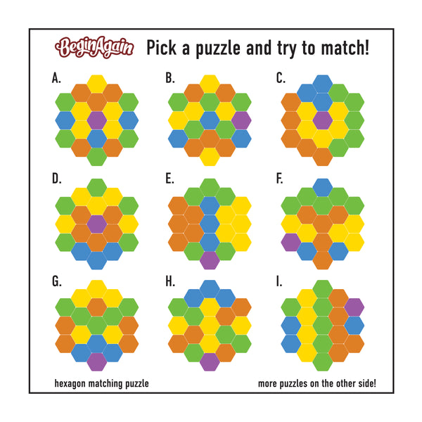 Hexagon Match - Solve It! Think Out of the Box