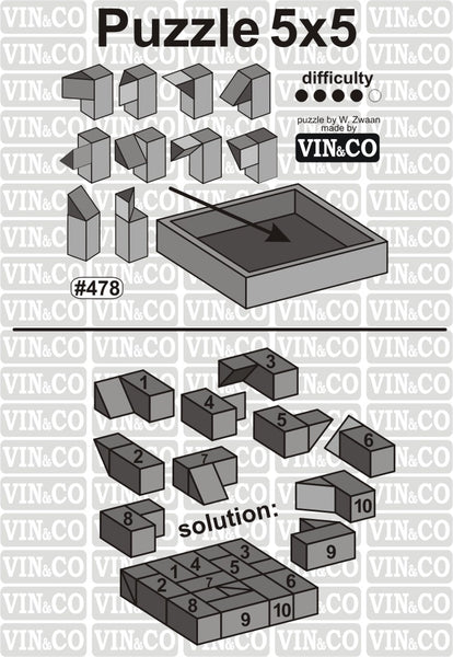 Puzzle 5x5 - Solve It! Think Out of the Box