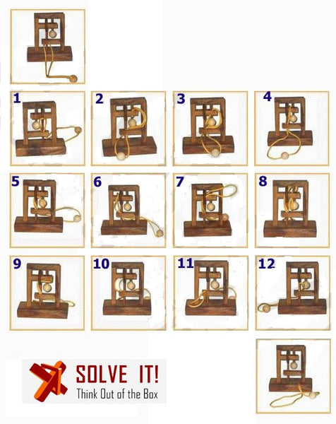 The Rat Trap - Wooden String Brainteaser Puzzle - Solve It! Think Out ...